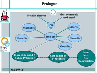 Lean Iron Ore Beneficiation in India | PPT
