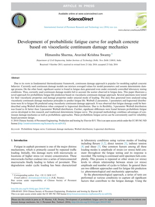 Sharma2016 development of probabilistic fatigue curve for asphalt ...