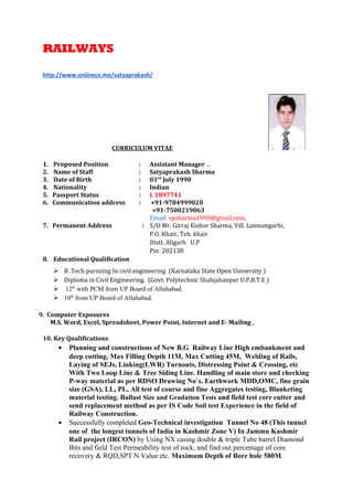 Sharma cv | DOC