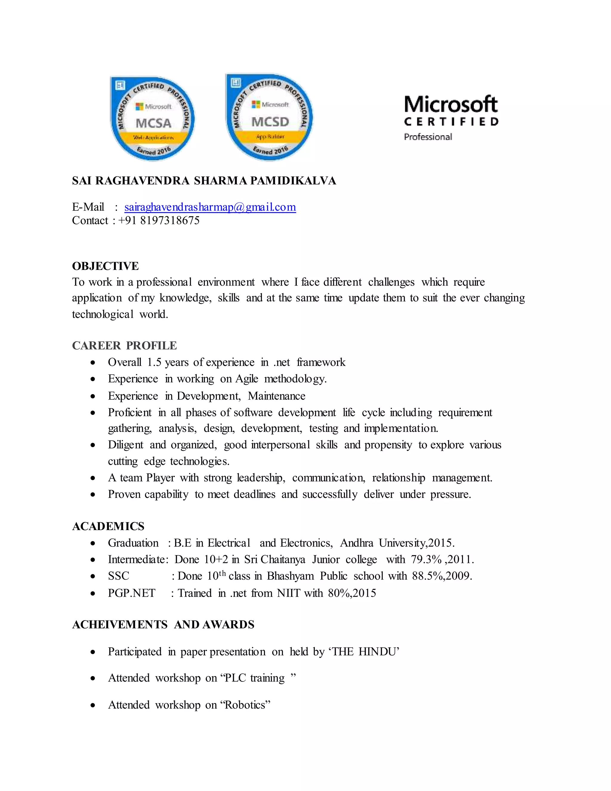 Sharma resume | DOCX