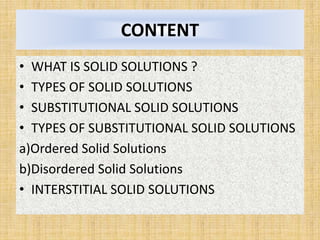 solid solutions | PPT