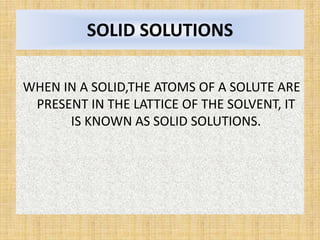solid solutions | PPT