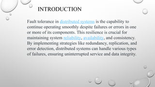 Fault Tolerance in Distributed operating system | PPT