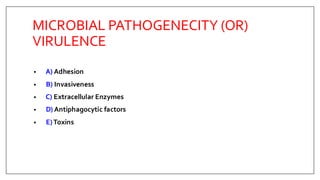 Medical Bacteriology - Virulence factors of bacteria causing human ...
