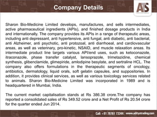 ATS Company Reports: Sharon bio | PDF | Stocks and Bonds | Personal ...