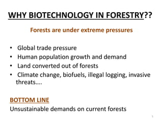 Biotechnological strategies in forestry & wasteland management | PPTX