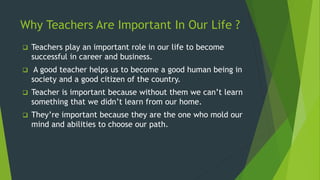 The essence of being a teacher | PPTX