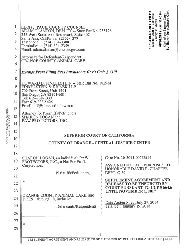Sharon logan settlement agreement | PDF