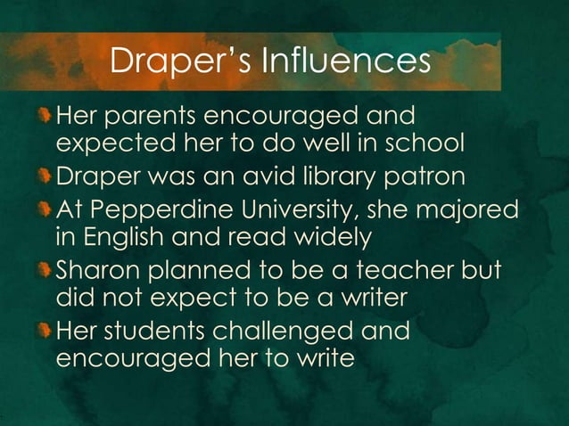 Sharon Draper Author Study | PPTX