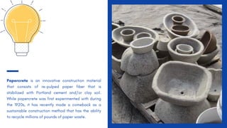 SMART MATERIALS - PAPERCRETE | PDF | Geology | Science