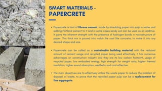 SMART MATERIALS - PAPERCRETE | PDF | Geology | Science
