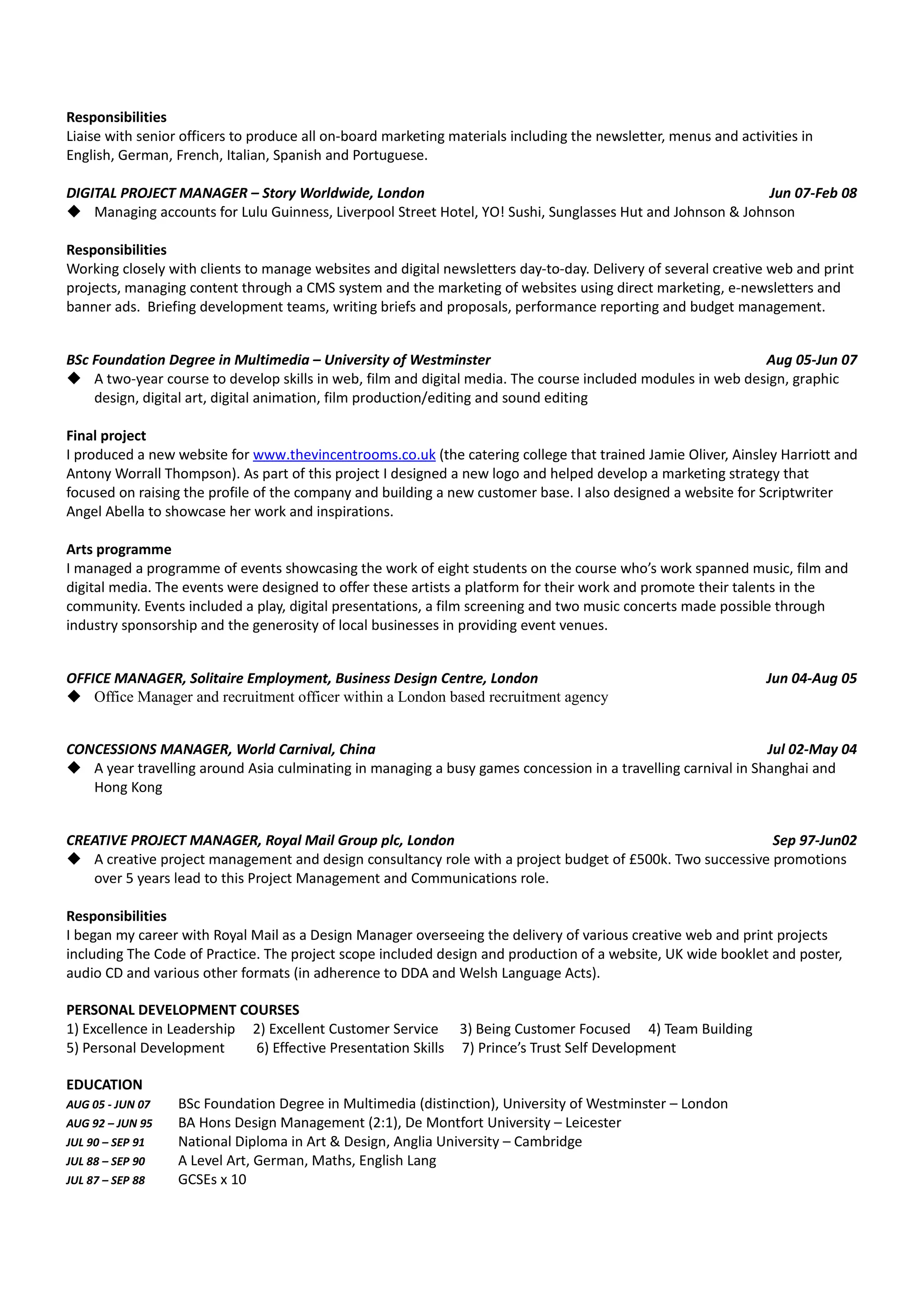 Sharon Sim CV May 2012 | DOC