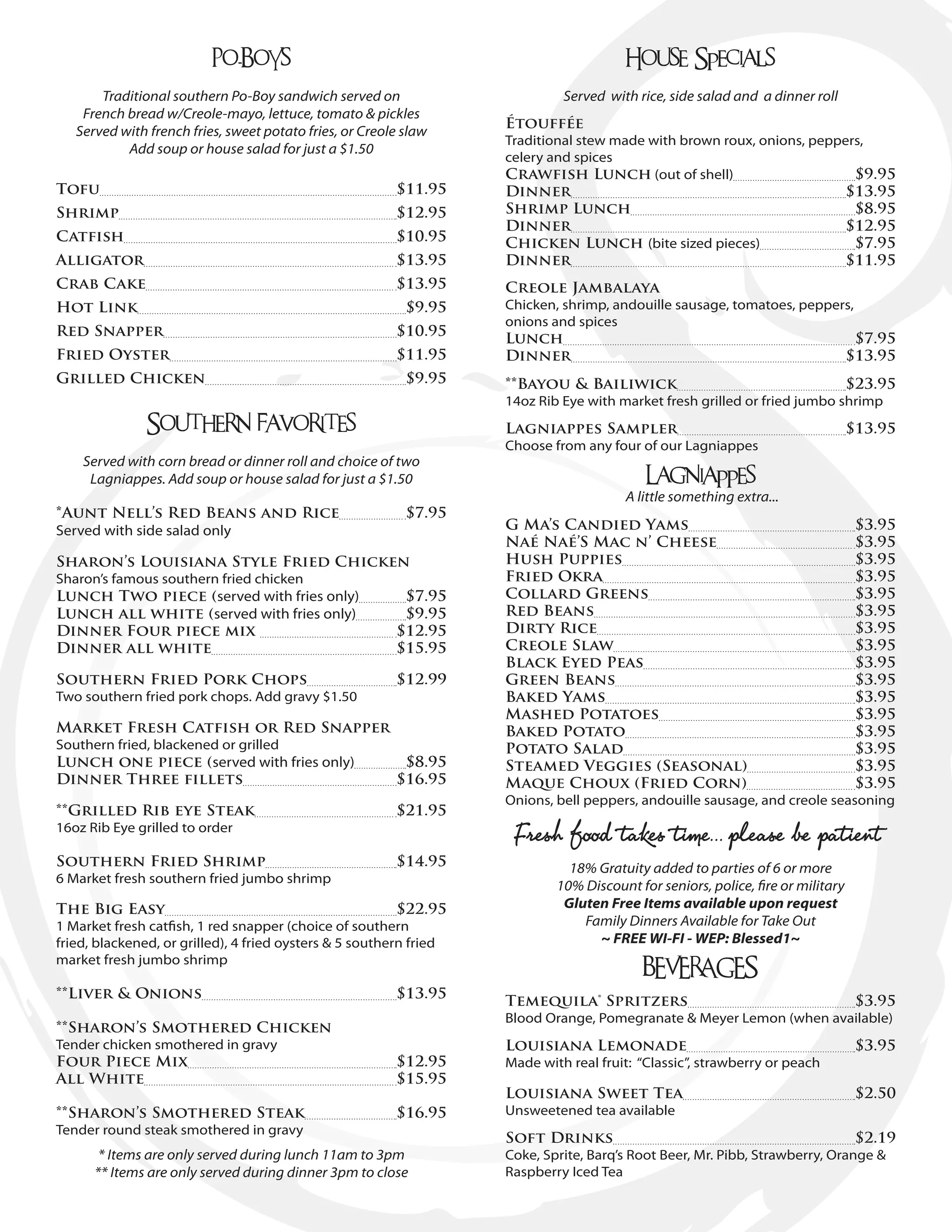 Sharon's menu | PDF