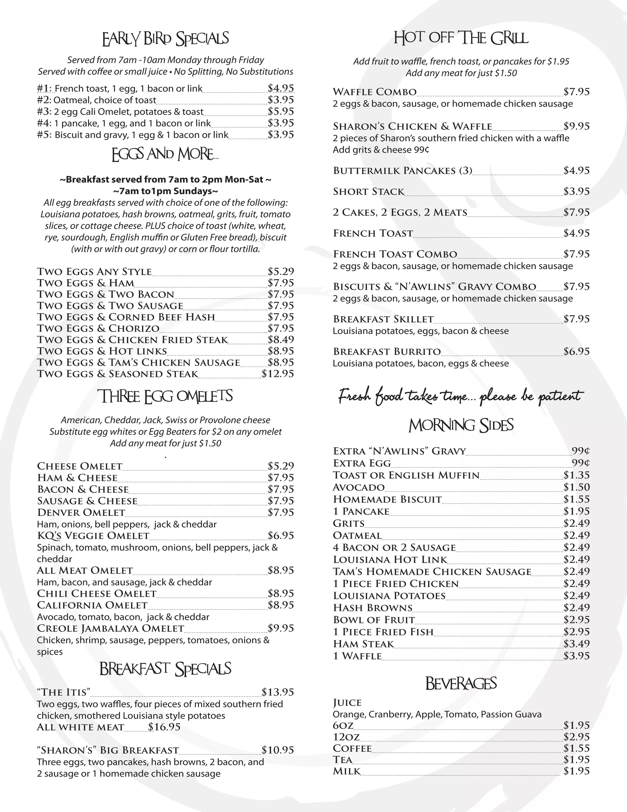 Sharon's menu | PDF