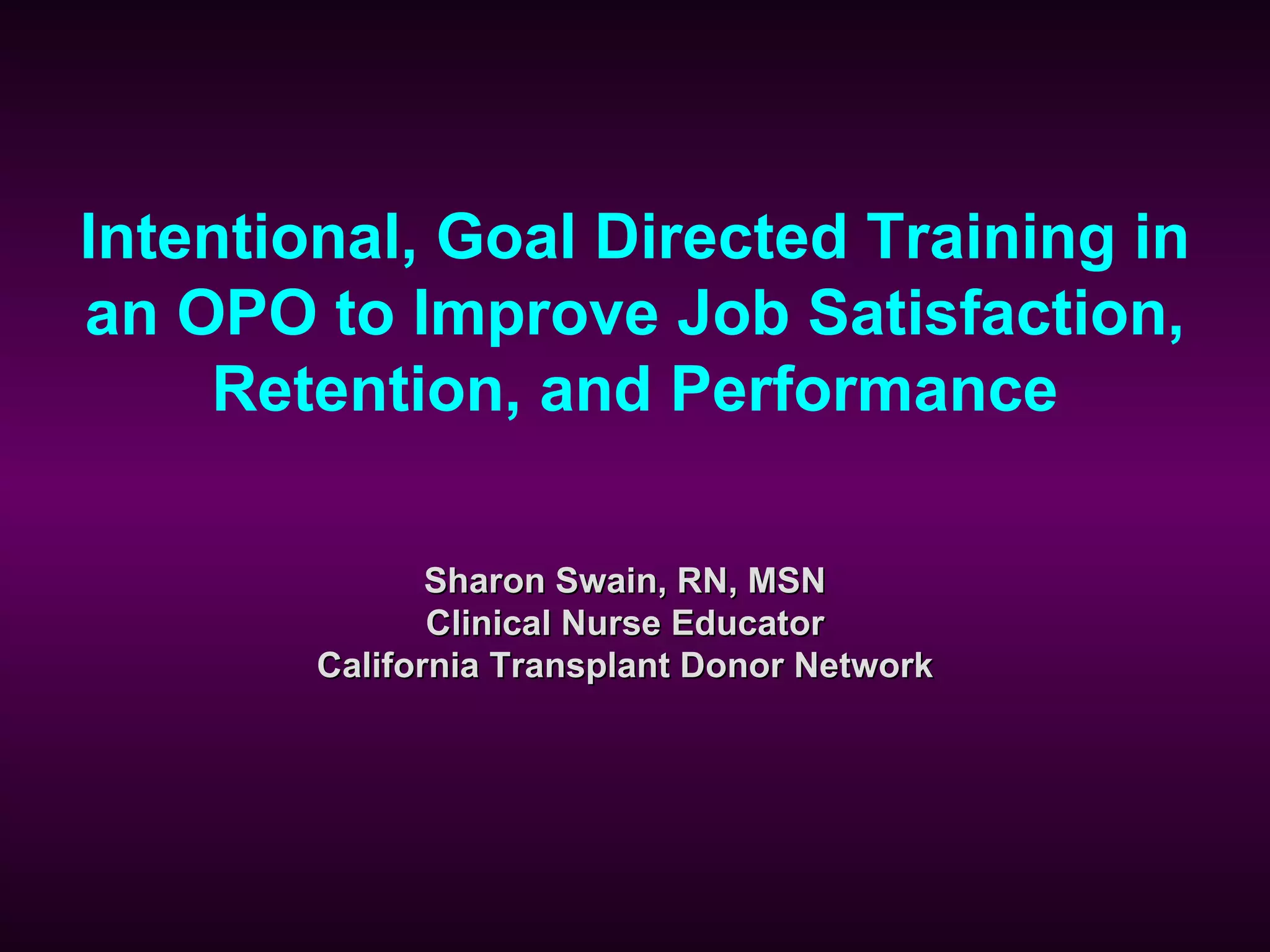 Sharon Swain - USA - Wednesday 30 - Oral Presentations Misc. D | PPT