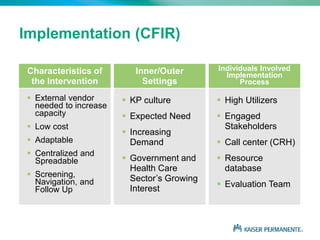 Addressing Social Determinants of Health - a KP Perspective | DII | PPT