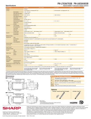 Sharp Aquos PN 703 | PDF