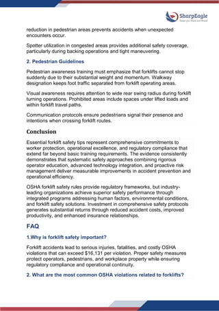 Essential Forklift Safety Tips for Operators | PDF