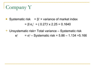 Sharpe index model | PPT