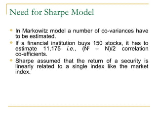 Sharpe index model | PPT