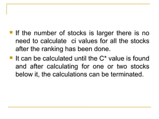 Sharpe index model | PPT