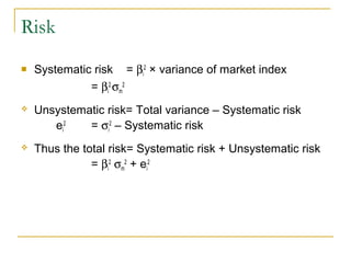 Sharpe index model | PPT