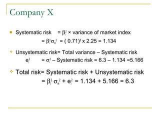 Sharpe index model | PPT