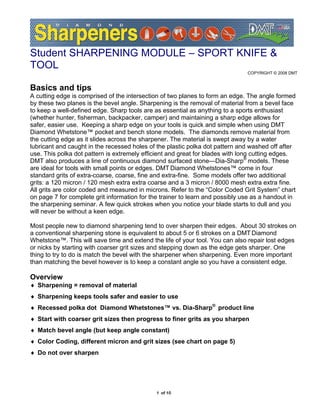 How to sharpen - Sports Edges / Tools | PDF