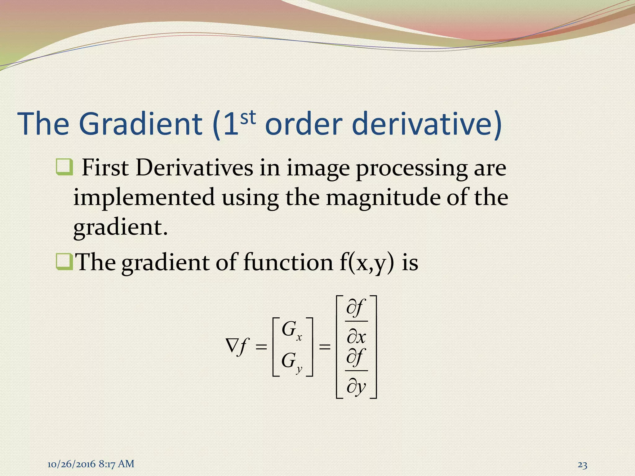 Sharpening spatial filters | PPTX