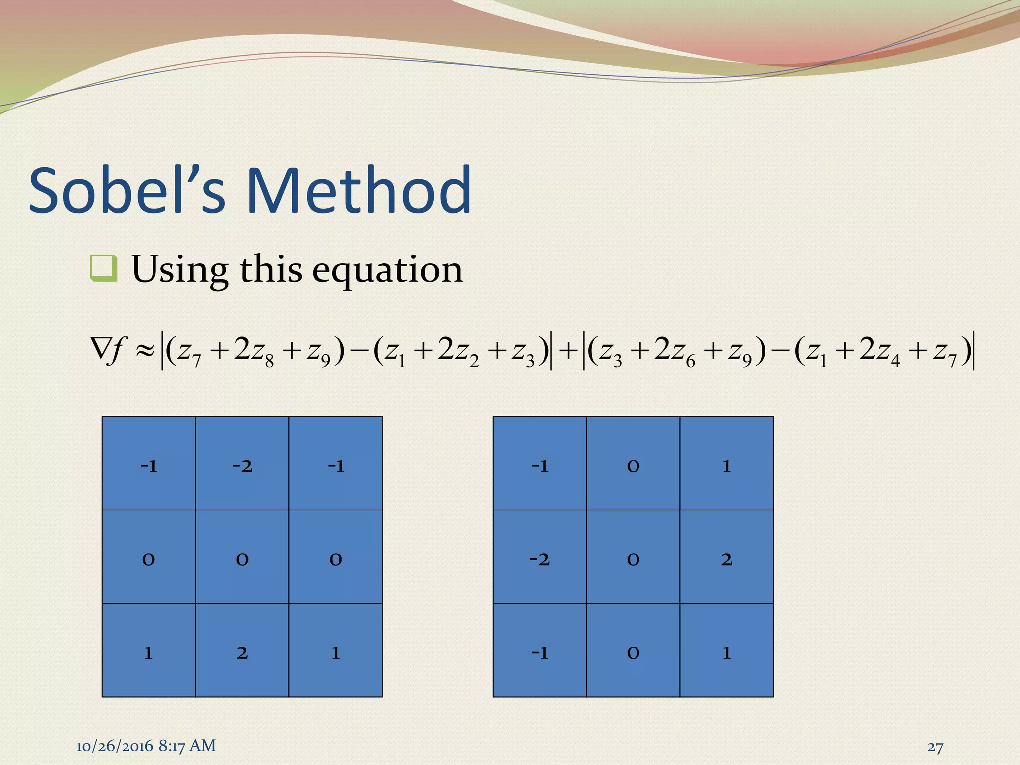 Sharpening spatial filters | PPTX