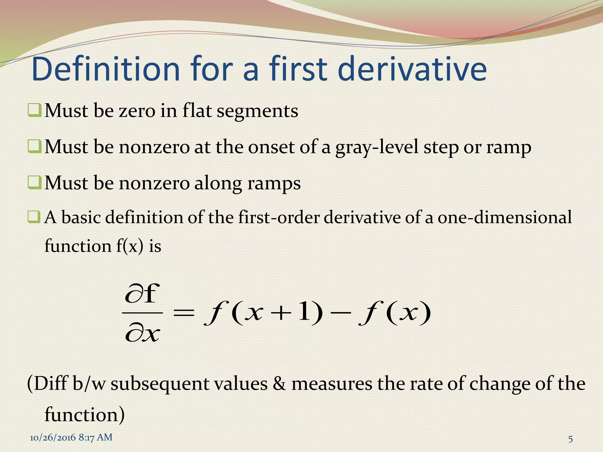 Sharpening spatial filters | PPTX