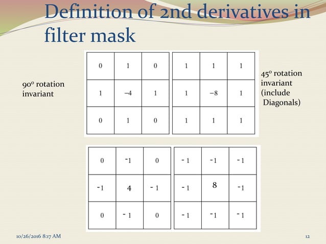 Sharpening spatial filters | PPTX