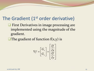Sharpening spatial filters | PPTX