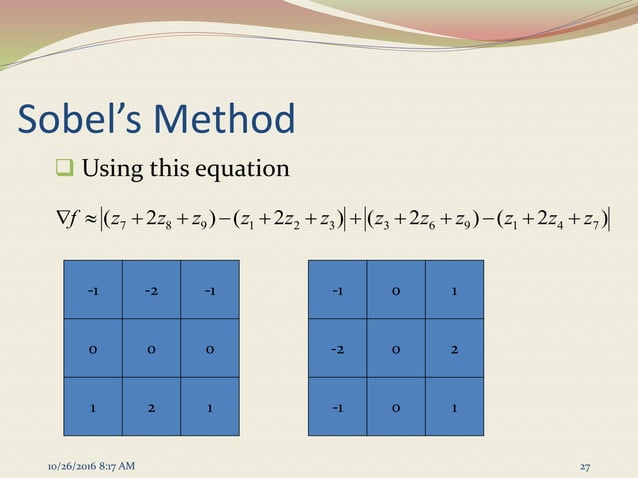 Sharpening spatial filters | PPTX