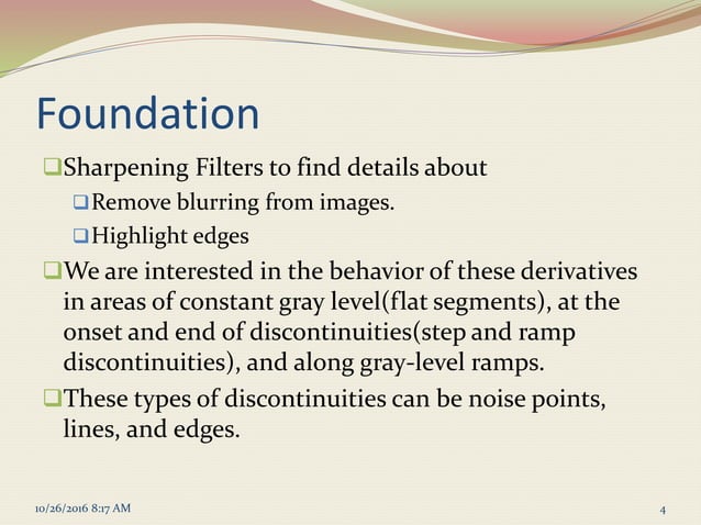 Sharpening spatial filters | PPTX Sharpening spatial filters | PPTX