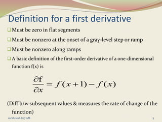 Sharpening spatial filters | PPTX