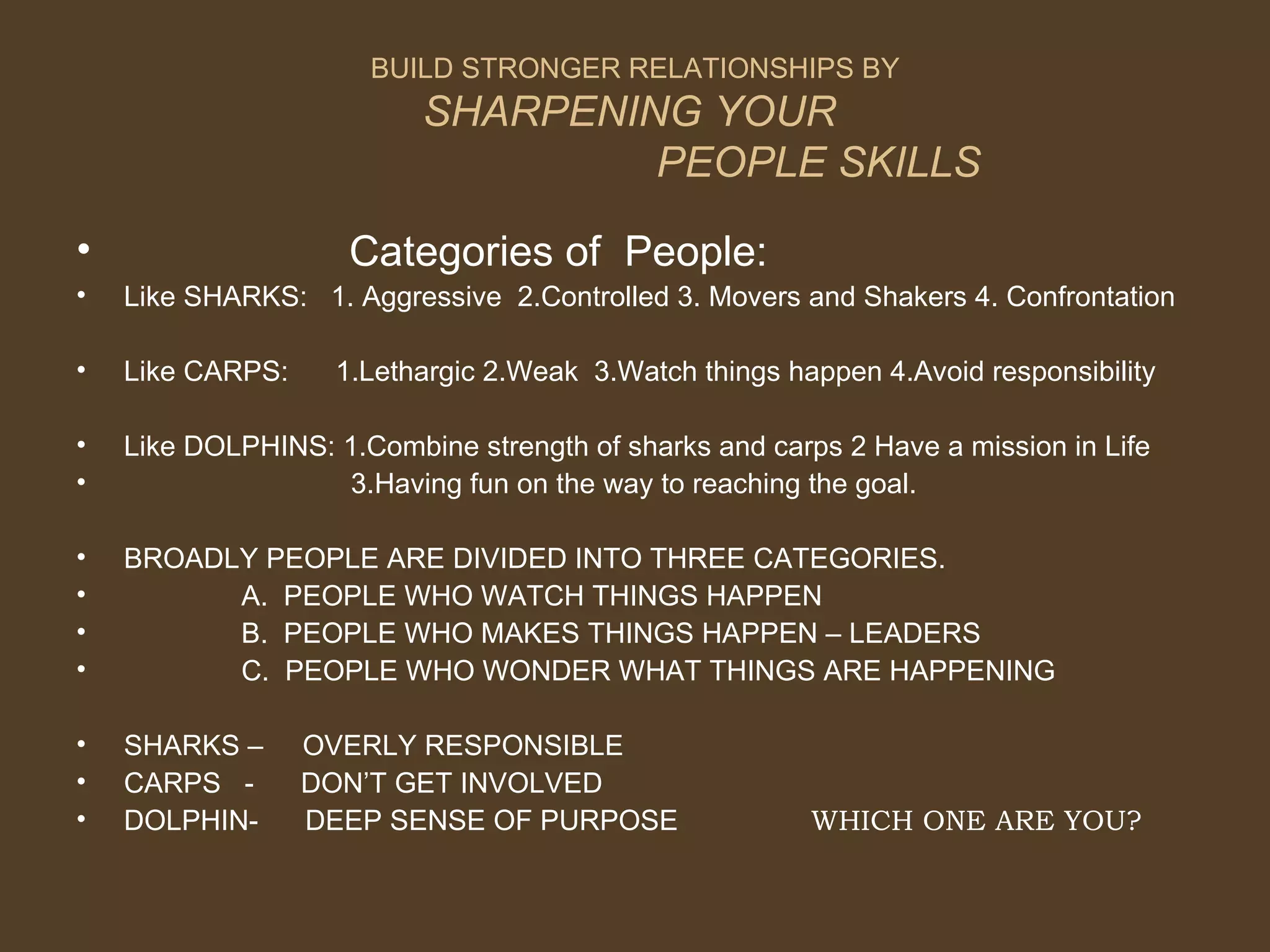 Sharpening Your People Skills | PPT