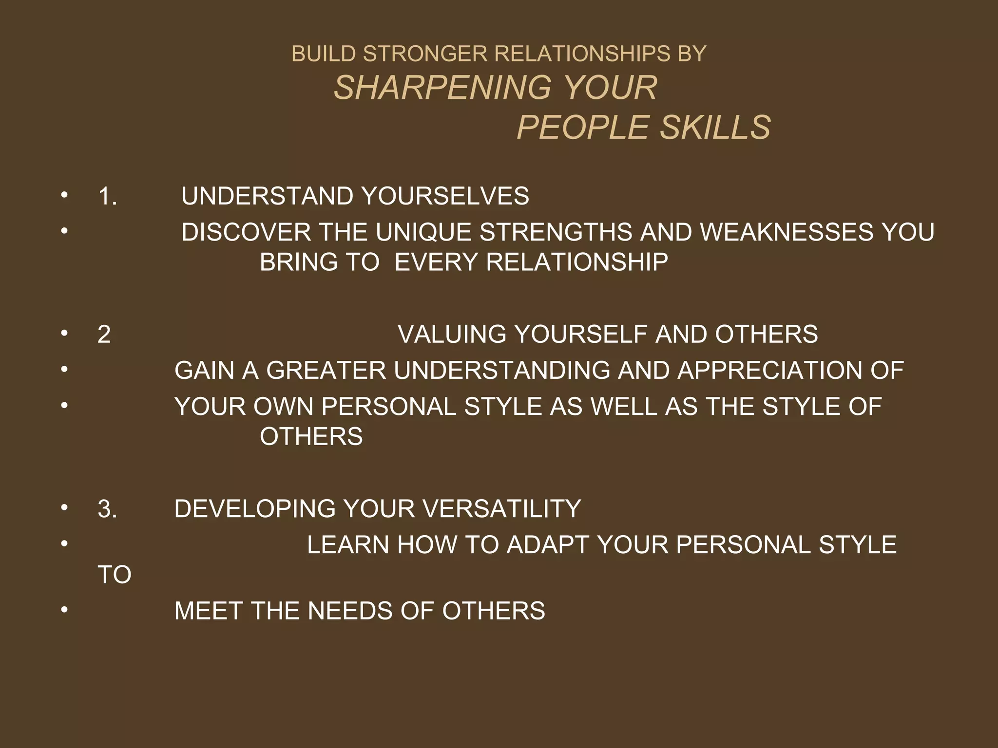 Sharpening Your People Skills | PPT