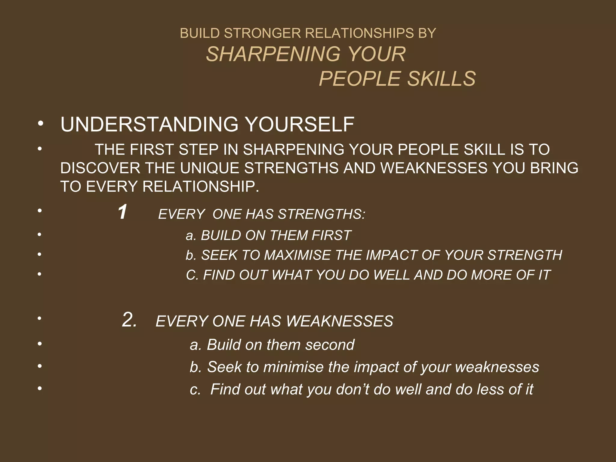 Sharpening Your People Skills | PPT