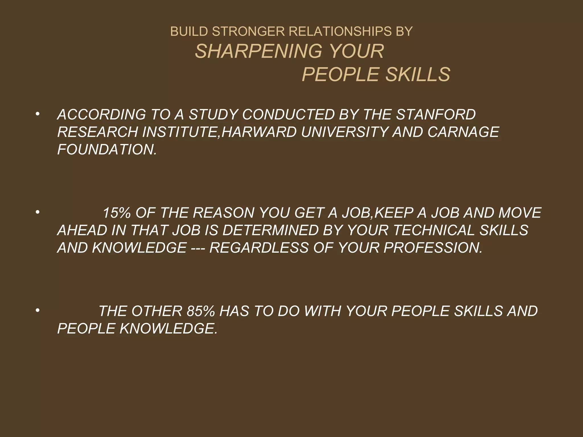 Sharpening Your People Skills | PPT