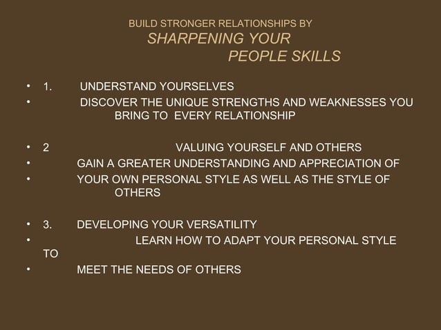Sharpening Your People Skills | PPT
