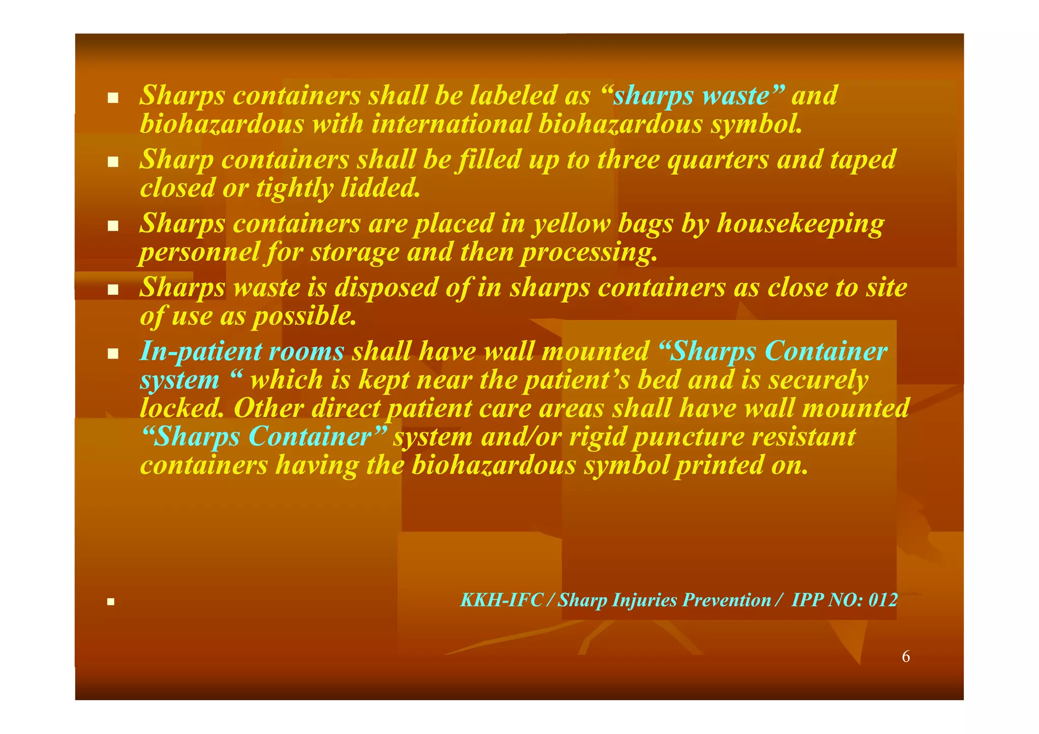 Sharp Injuries Prevention[compatibility mode] | PDF