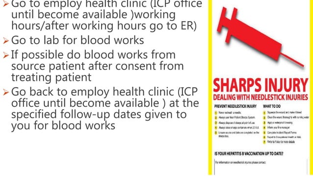 Sharp injury | PPTX | Injuries | Diseases and Conditions