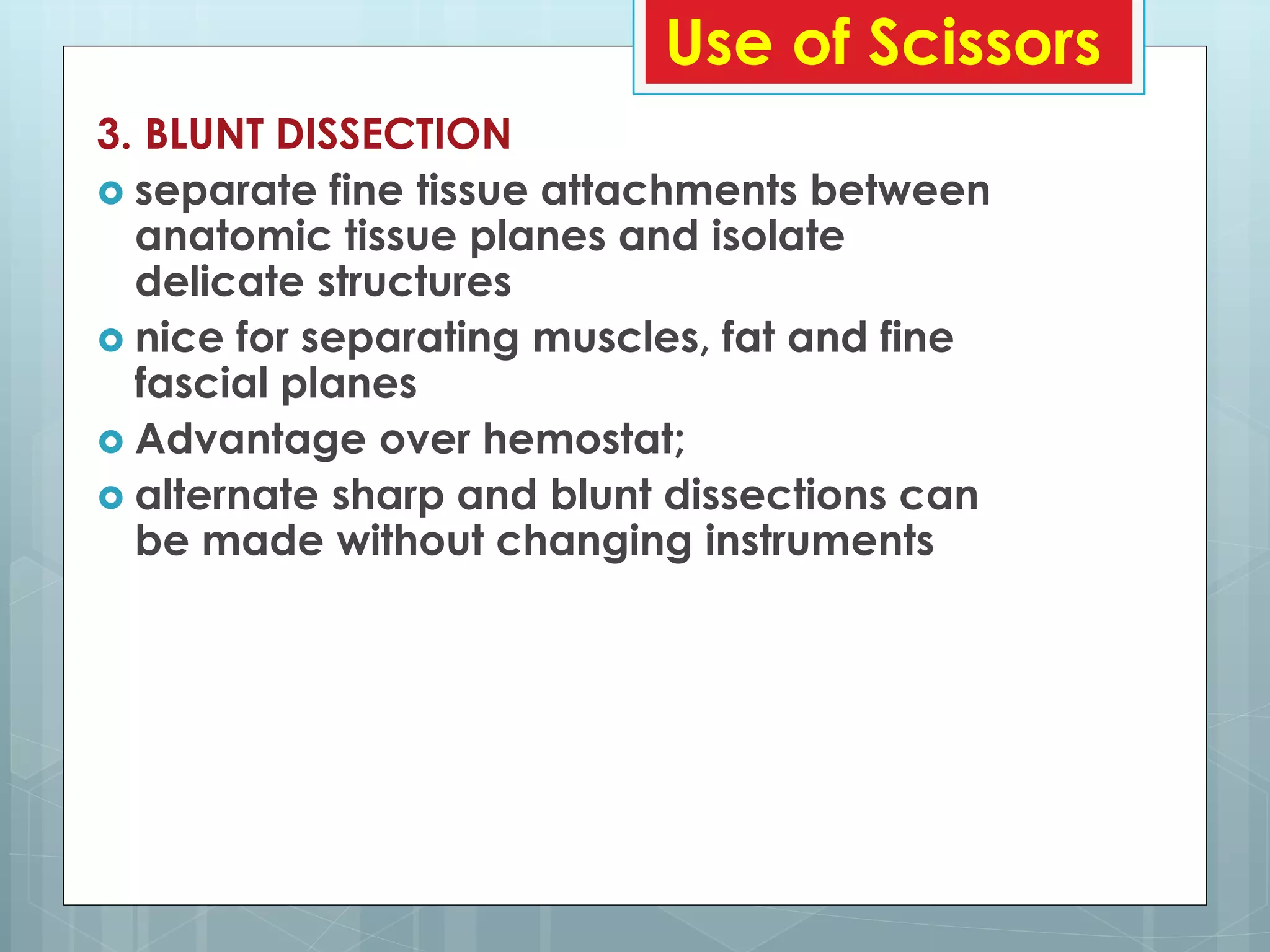 Sharp instruments (blade, bp handle, scissor needle, suture material) | PDF