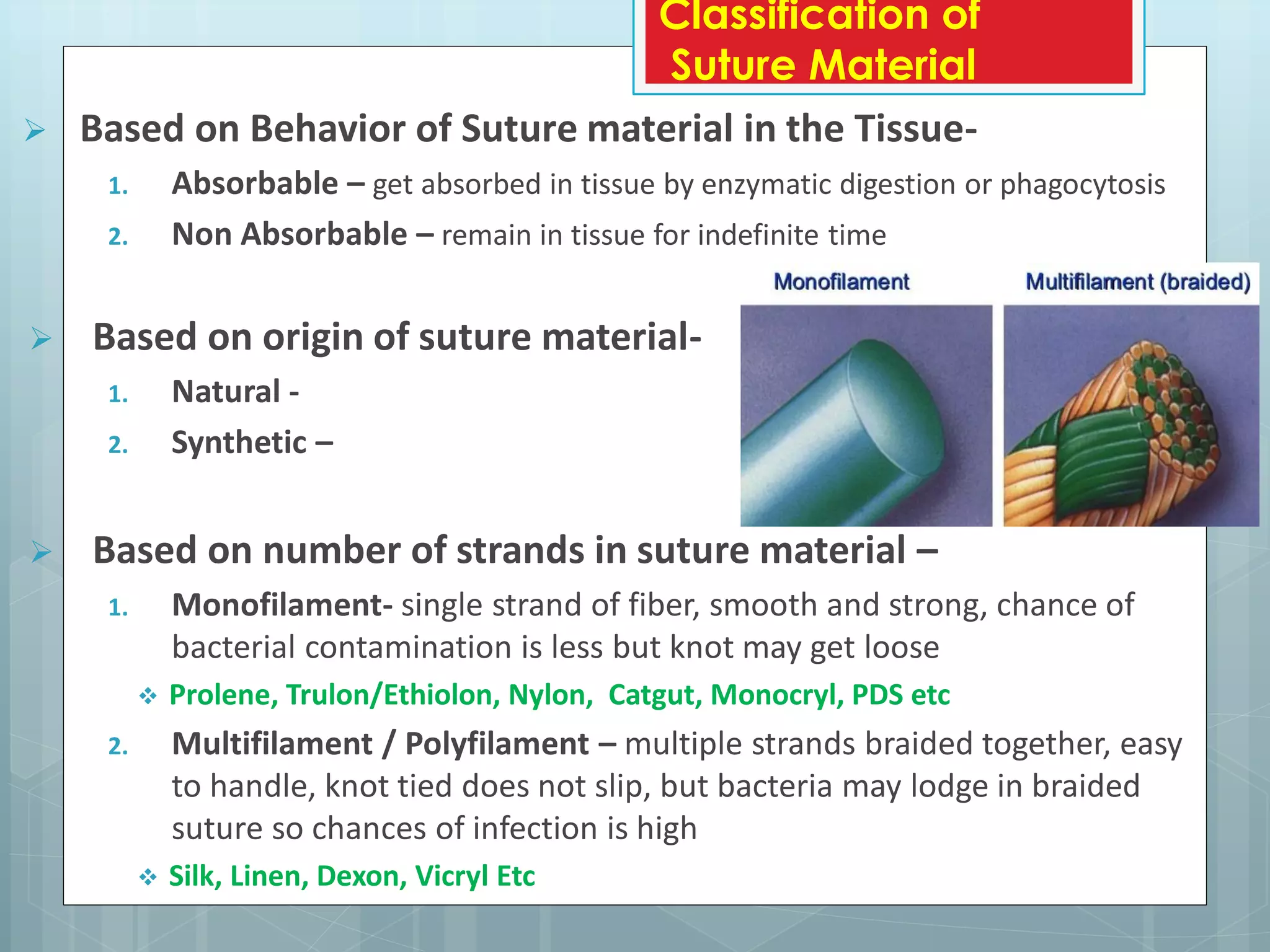 Sharp instruments (blade, bp handle, scissor needle, suture material) | PDF
