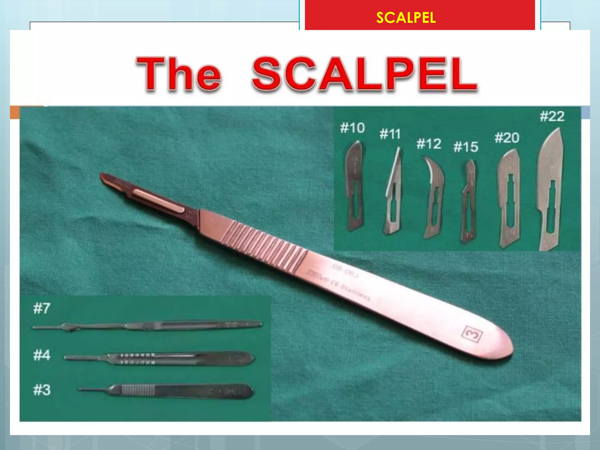 Sharp instruments (blade, bp handle, scissor needle, suture material) | PDF
