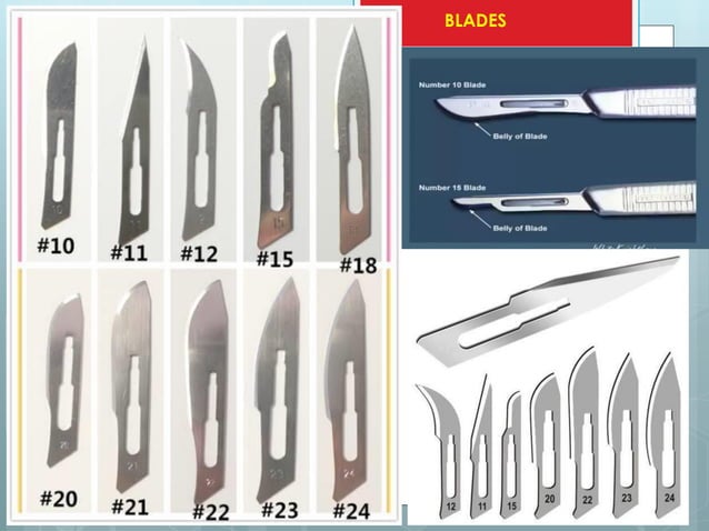 Sharp instruments (blade, bp handle, scissor needle, suture material)