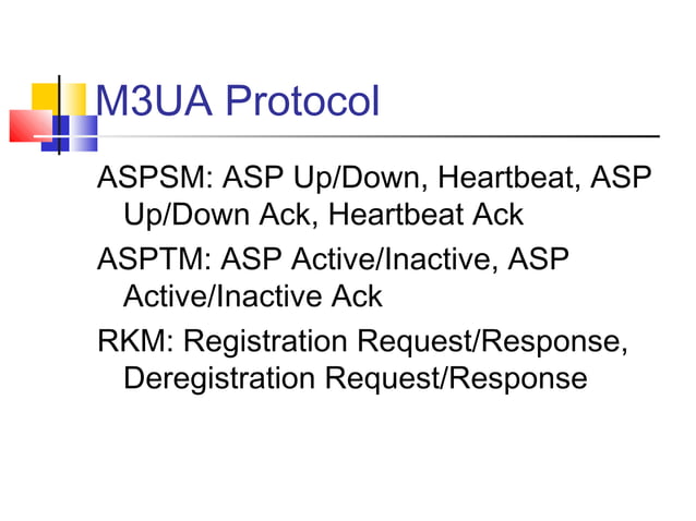 ss7 and M3UA | PPT