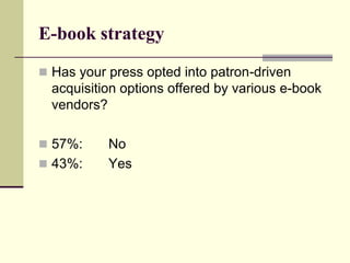 Patron=Driven Acquisition and University Presses | PDF
