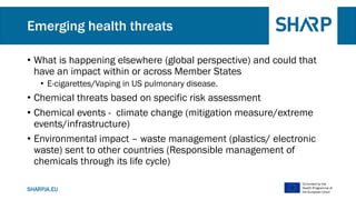 Eirian Thomas: Chemical safety and chemical threats (SHARP JA WP9) | PDF